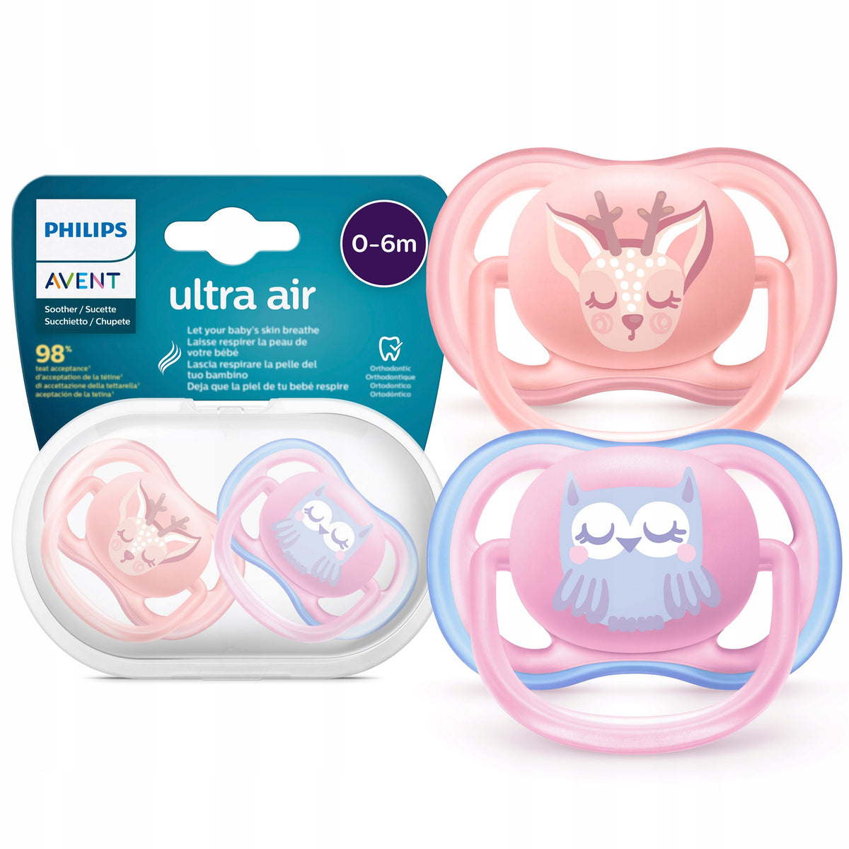 Avent ultra air pacifier scf085/02 – Infantino